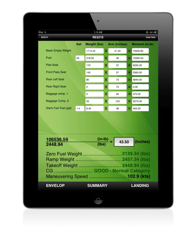 Aviation W&B Calculator – weight and balance calculations made easy ...