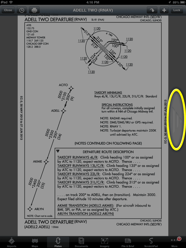 ForeFlight tip: using the swipe gestures to switch between charts ...