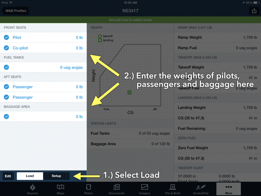 How to use the weight and balance features in ForeFlight - iPad Pilot News