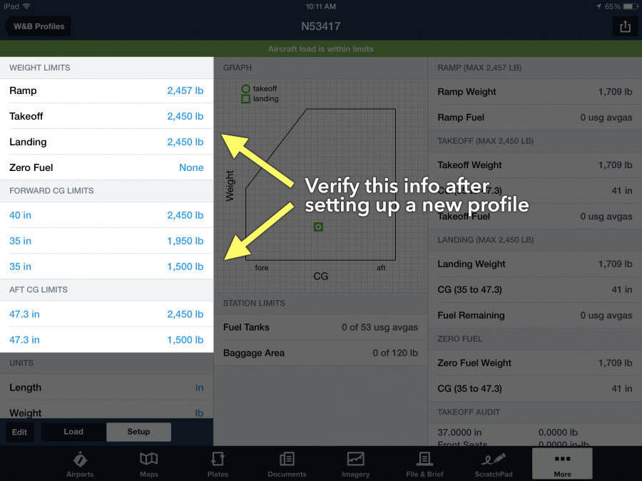 How to calculate Weight and Balance in ForeFlight - iPad Pilot News