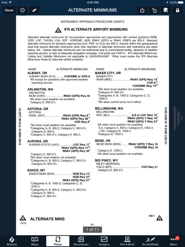Where are chart supplements and legends in ForeFlight? - iPad Pilot News