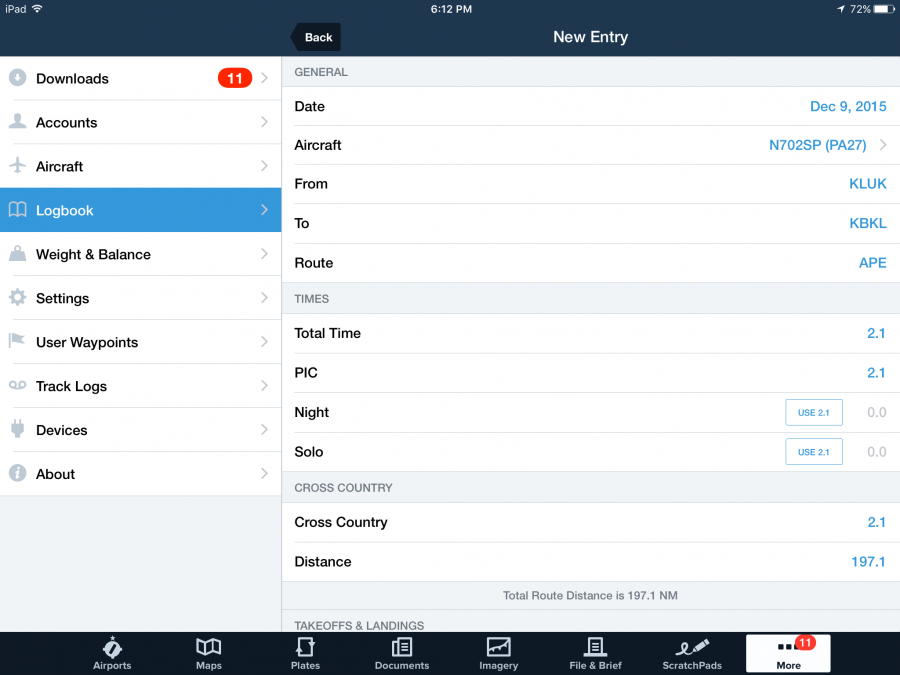 ForeFlight 7.5 adds new logbook, area forecast discussions - iPad Pilot ...