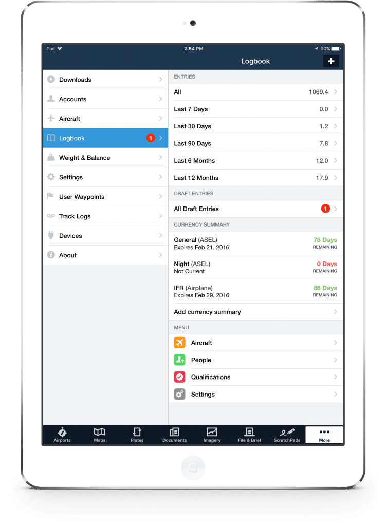 ForeFlight 7.5 adds new logbook, area forecast discussions - iPad Pilot ...