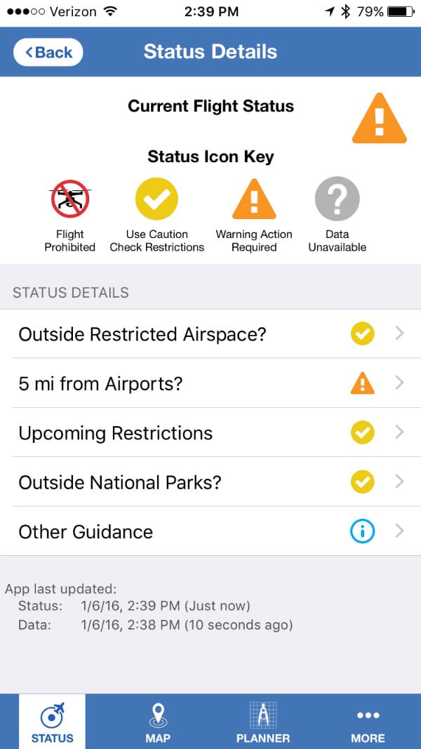 Hands on with the FAA's new B4UFLY drone app : iPad Pilot News