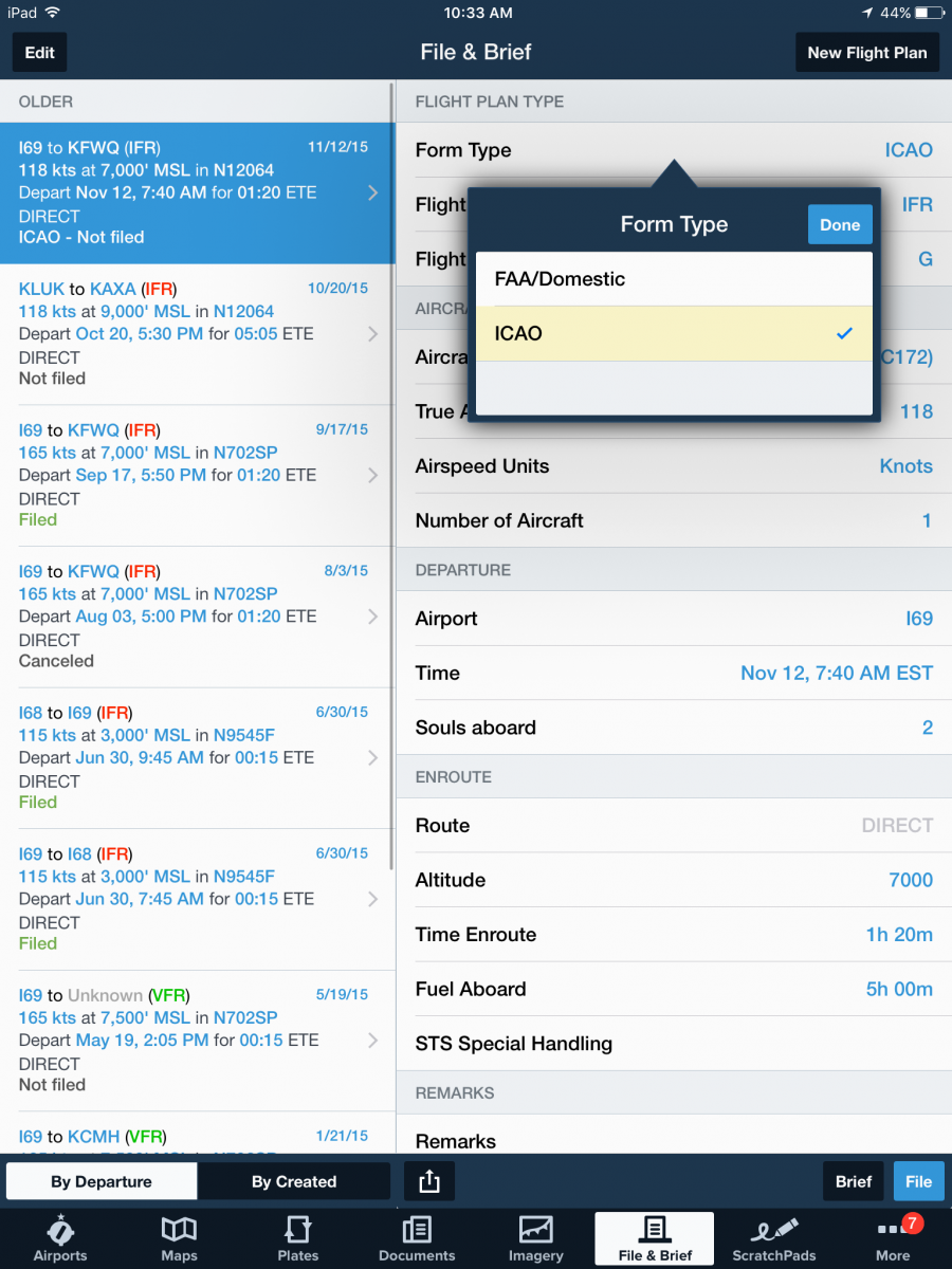 How to file ICAO flight plans on your iPad : iPad Pilot News