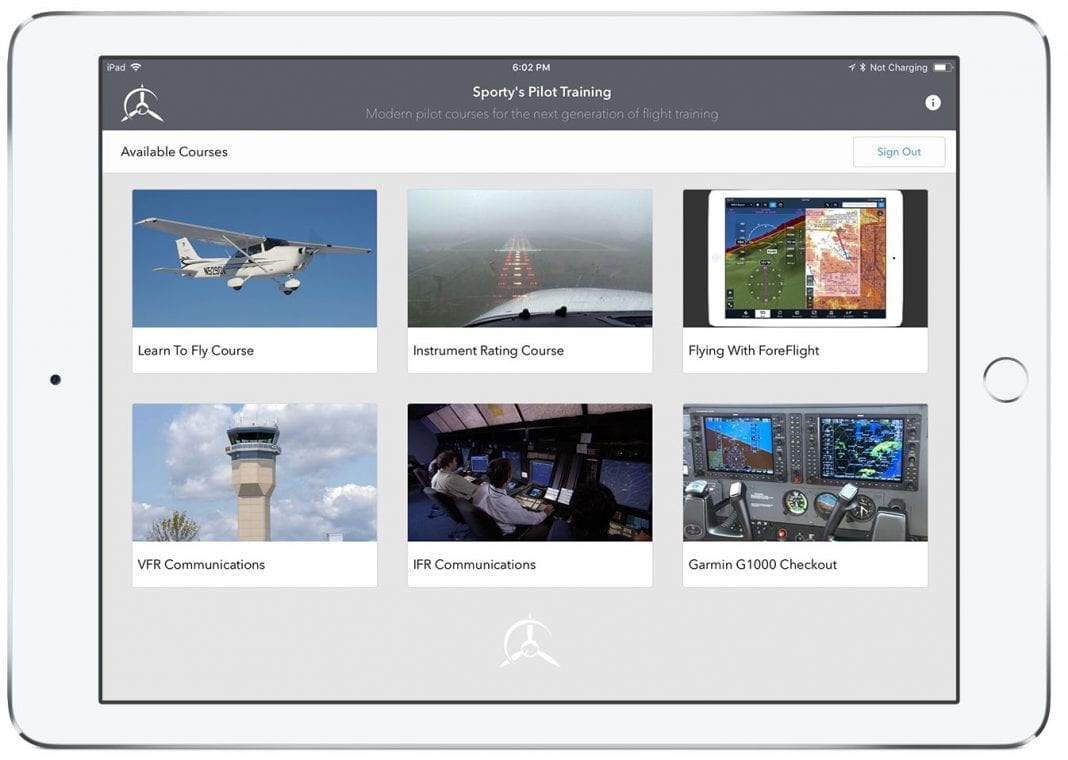 Sporty’s adds 3 new courses to Pilot Training app - iPad Pilot News