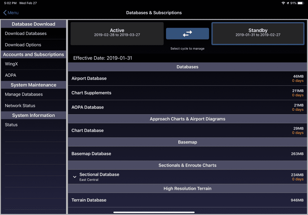 WingX updated with new moving map and Stratus 3 support : iPad Pilot News