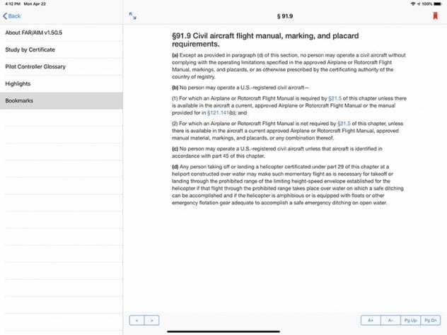 FAR/AIM app updated with new features : iPad Pilot News