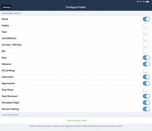 Customize your ForeFlight digital logbook - iPad Pilot News