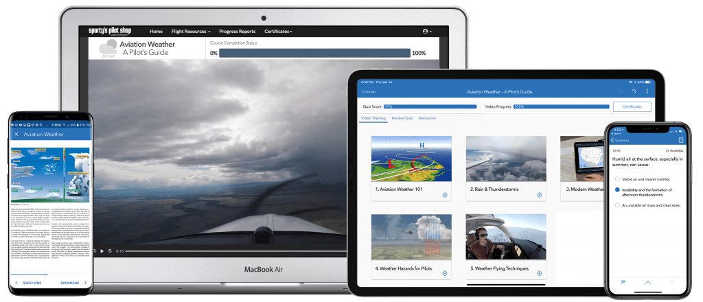 New Aviation Weather course available in Sporty’s Pilot Training app ...