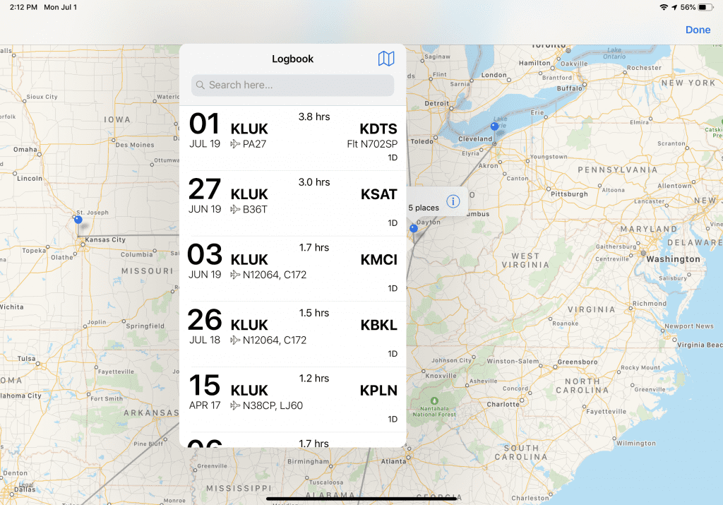 LogTen Pro adds new map visualization feature to view logged flights ...