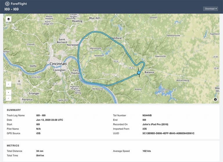 Get the most out of ForeFlight’s track log feature - iPad Pilot News