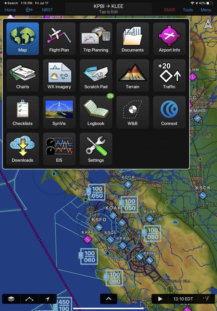 Garmin Pilot adds tab bar interface and new features - iPad Pilot News
