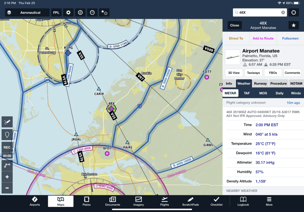 ForeFlight adds new Maps sidebar view in version 13.1 - iPad Pilot News