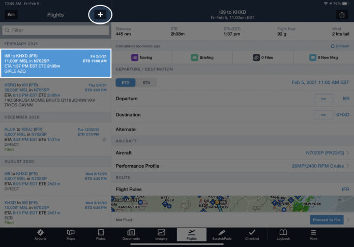 How to file an IFR flight plan in ForeFlight - iPad Pilot News