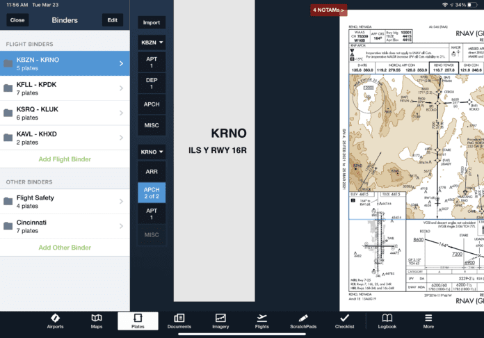 How to use the new Flight Binders feature in ForeFlight : iPad Pilot News