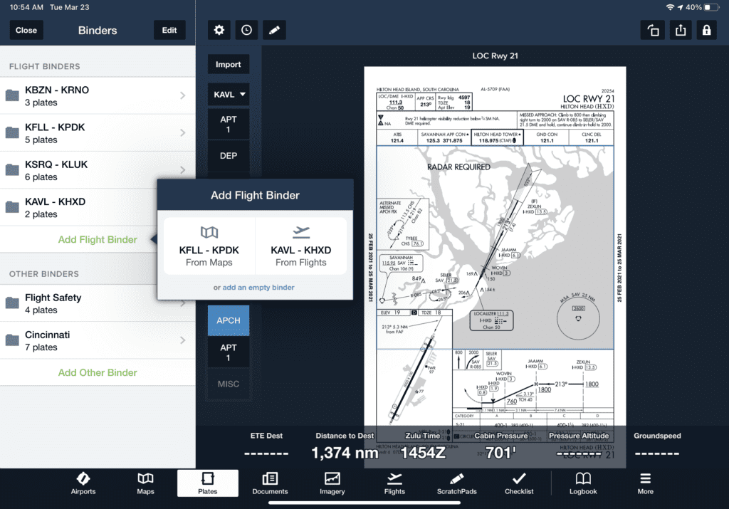 How to use the new Flight Binders feature in ForeFlight : iPad Pilot News