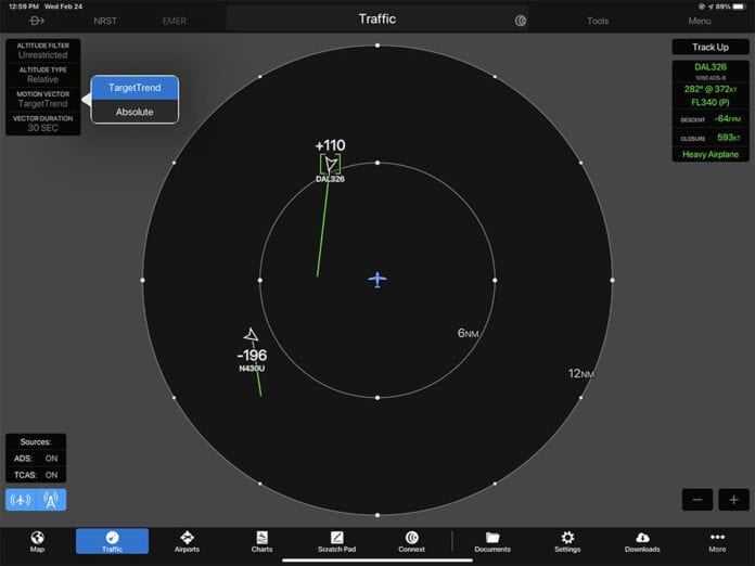 How to use all of Garmin Pilot’s traffic features - iPad Pilot News
