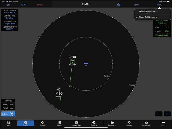 How to use all of Garmin Pilot’s traffic features - iPad Pilot News