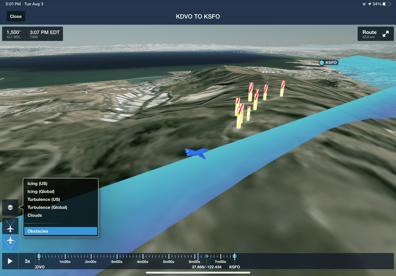 ForeFlight adds 3D obstacle feature in latest update - iPad Pilot News