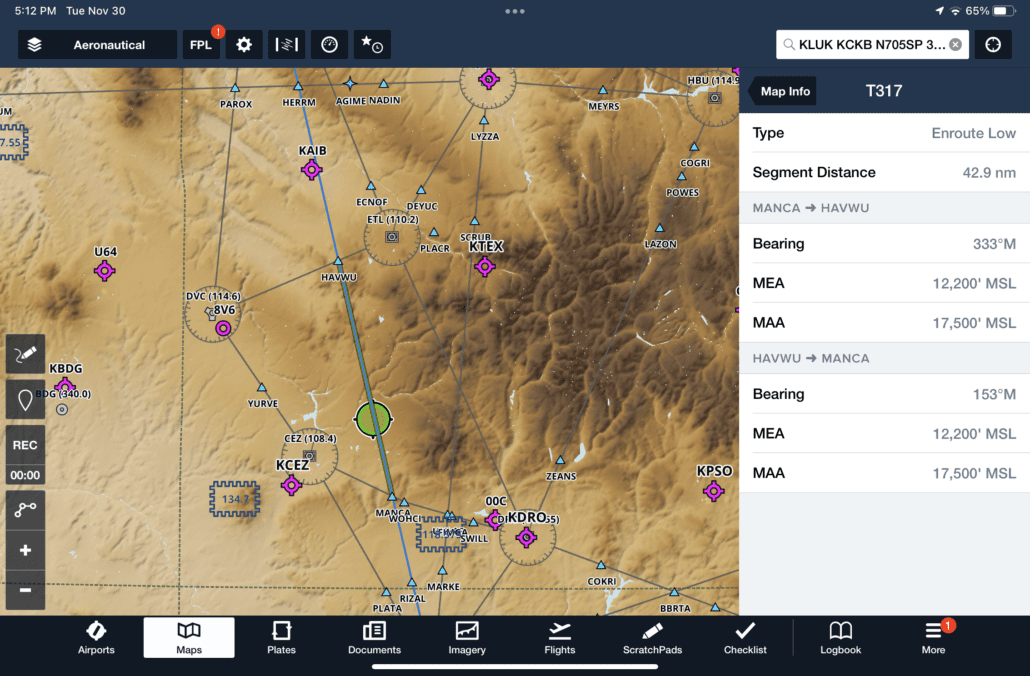 ForeFlight adds IFR airway details and 3D airport markers - iPad Pilot News