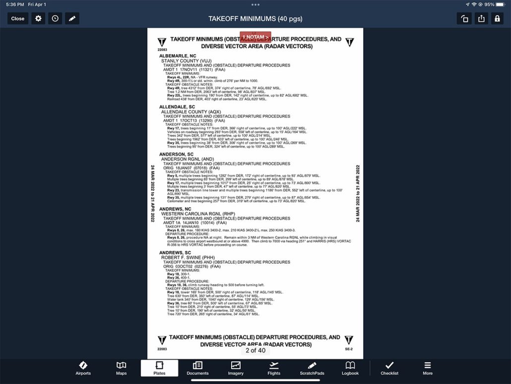 How to find chart supplements and legends in ForeFlight - iPad Pilot News