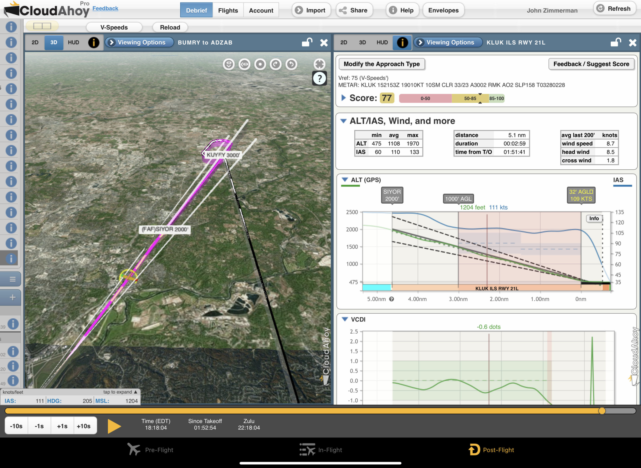 How to use CloudAhoy with Sentry Plus track logs - iPad Pilot News