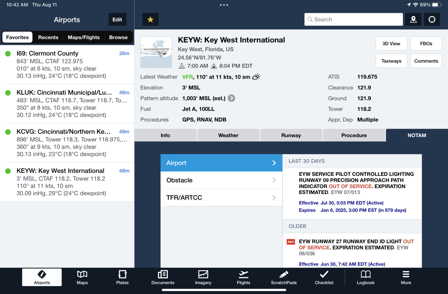 How to find NOTAMs in ForeFlight and Garmin Pilot