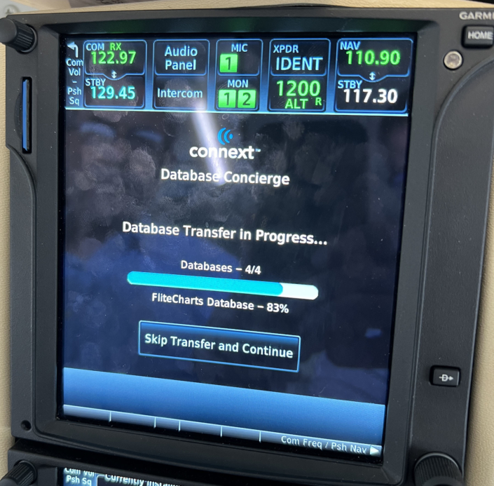 How to wirelessly update panel avionics with Garmin Database Concierge ...