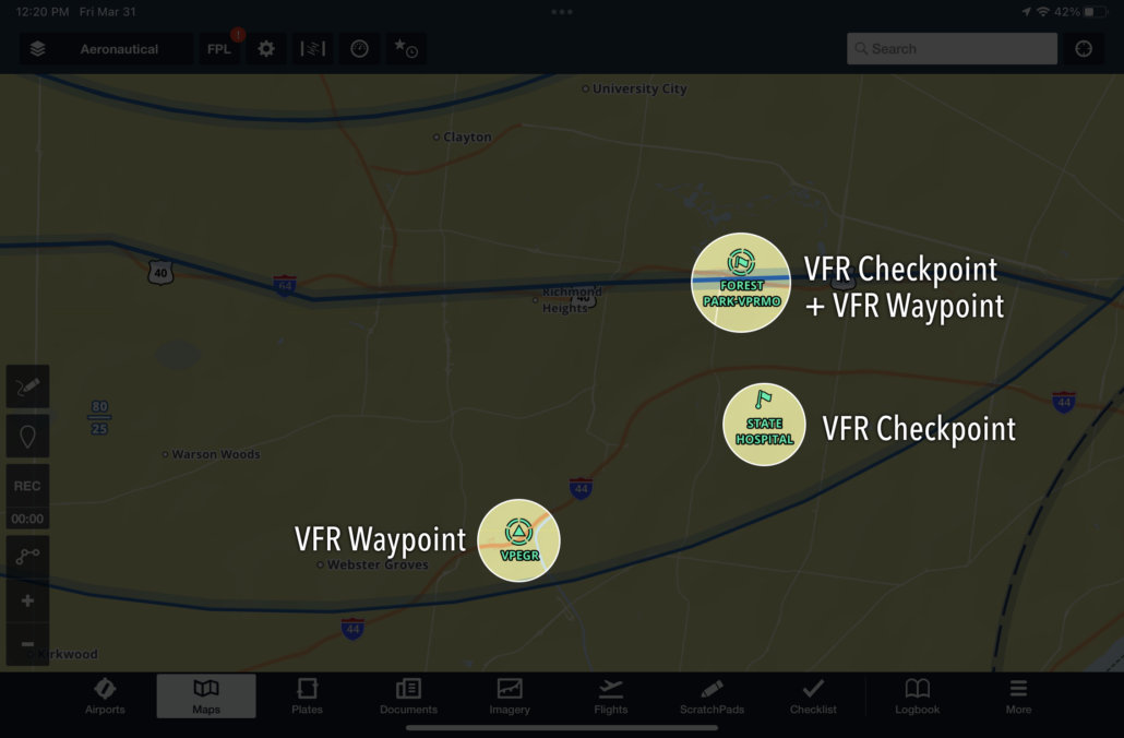 ForeFlight adds VFR waypoints to the aeronautical map - iPad Pilot News