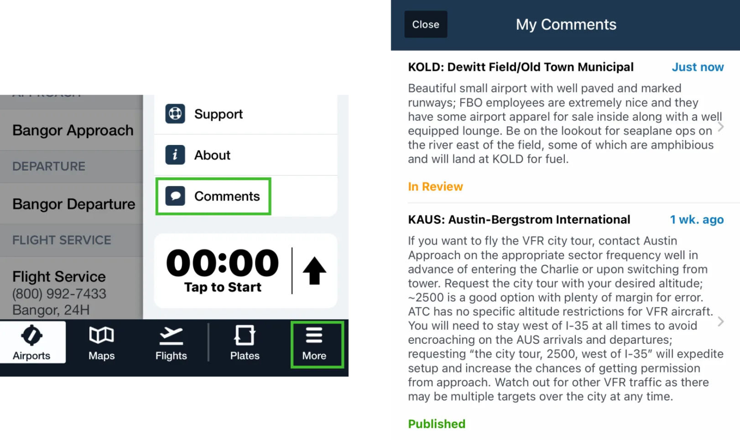 ForeFlight's latest update adds airport comments and logbook ...