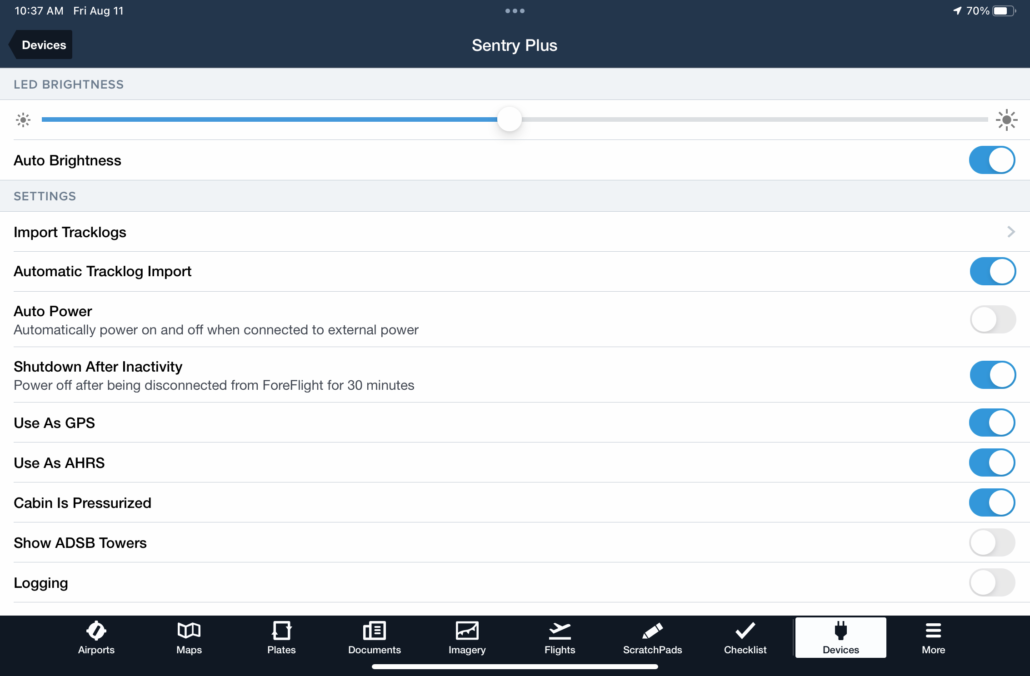 How to use the advanced features in the Sentry Plus ADS-B receiver - iPad Pilot News