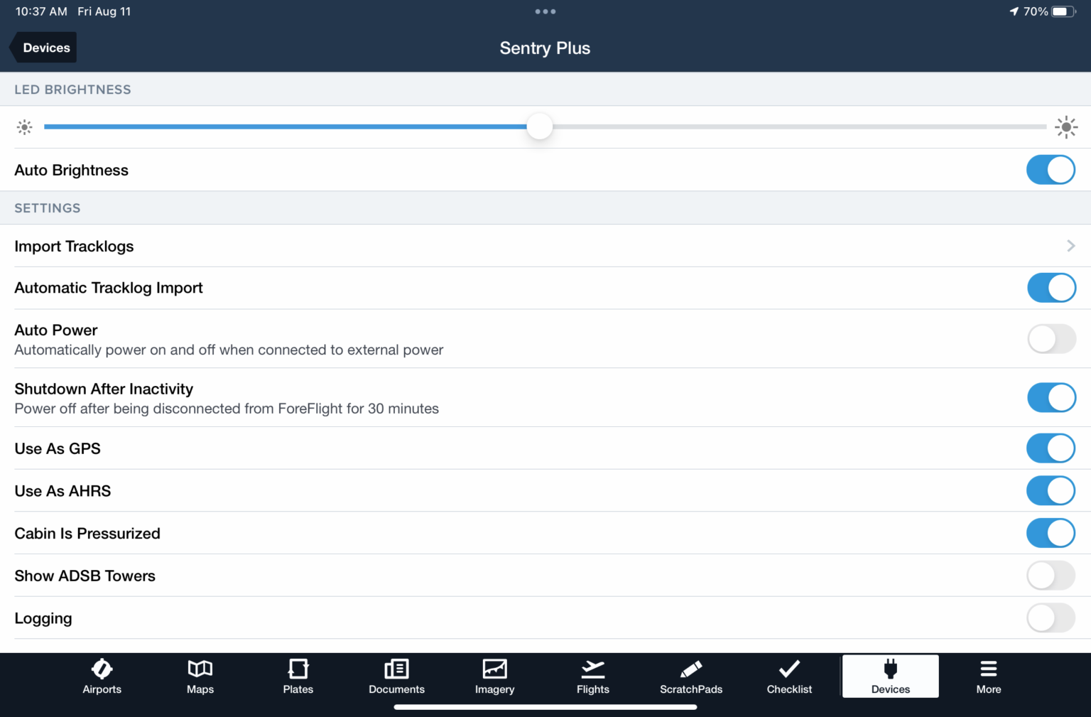 How to use the advanced features in the Sentry Plus ADS-B receiver - iPad Pilot News
