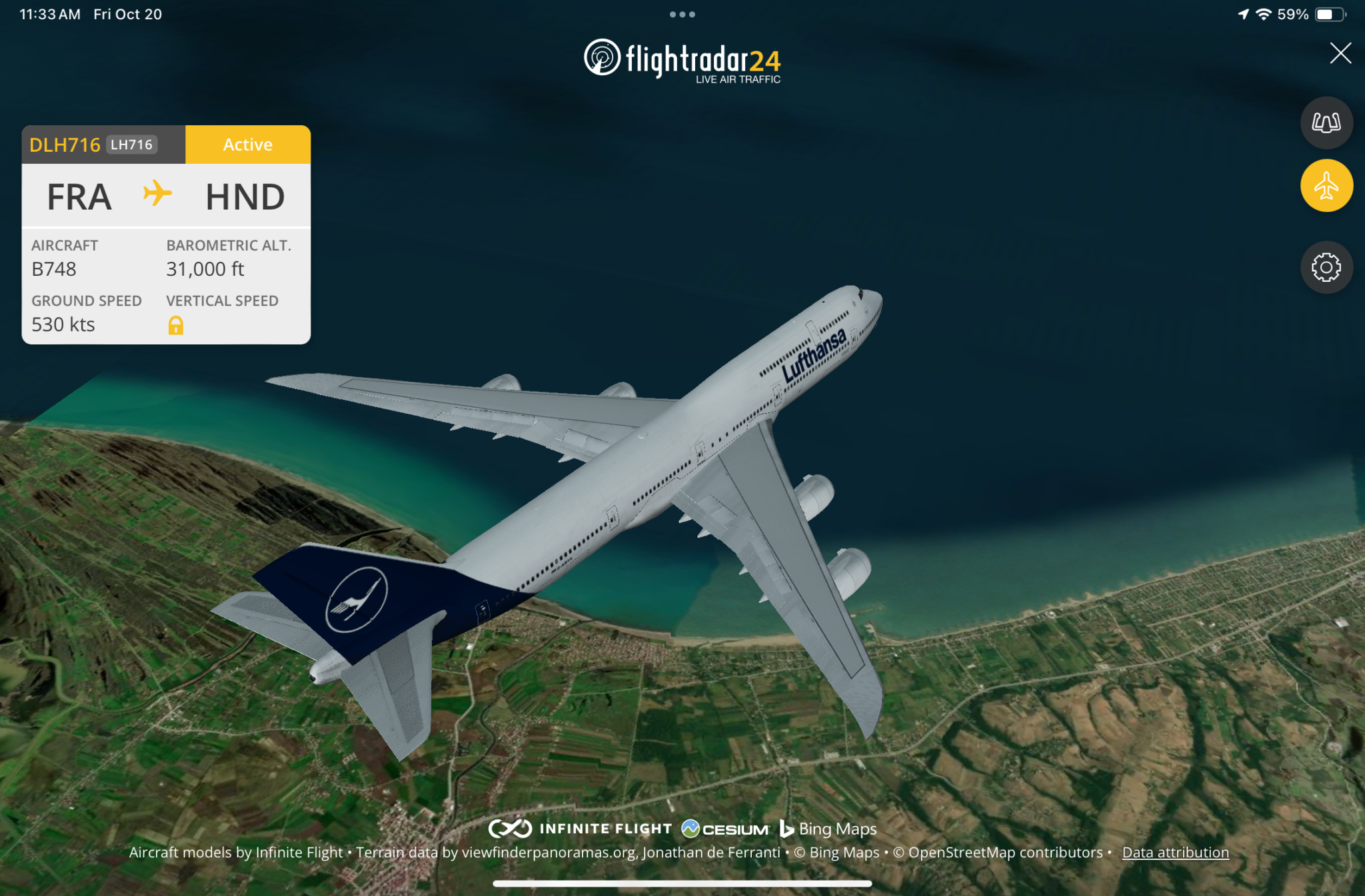 FlightRadar24 adds 3D Infinite Flight airplane models - iPad Pilot News