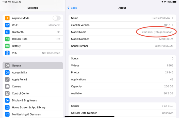 How to find your iPad model number - iPad Pilot News