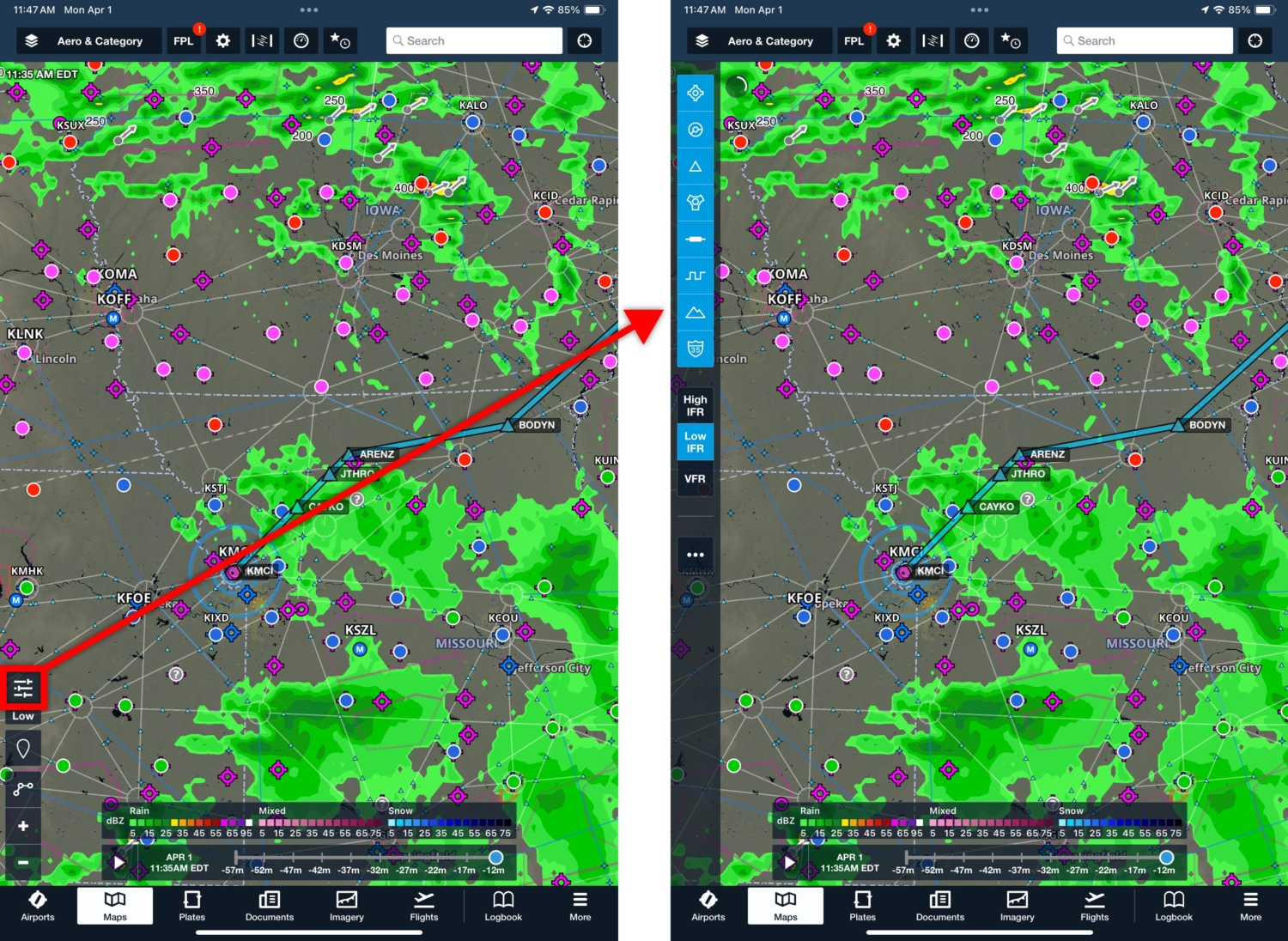 ForeFlight improves the Aeronautical Map in latest update - iPad Pilot News