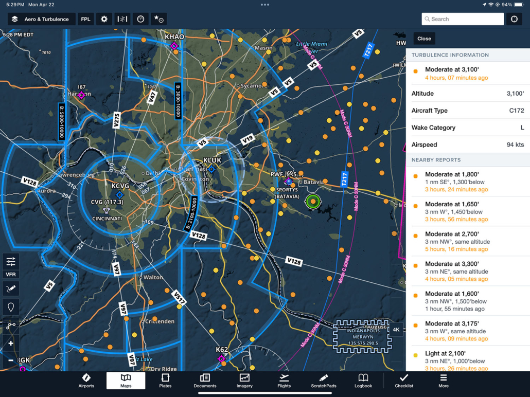 ForeFlight introduces crowdsourced turbulence reports - iPad Pilot News