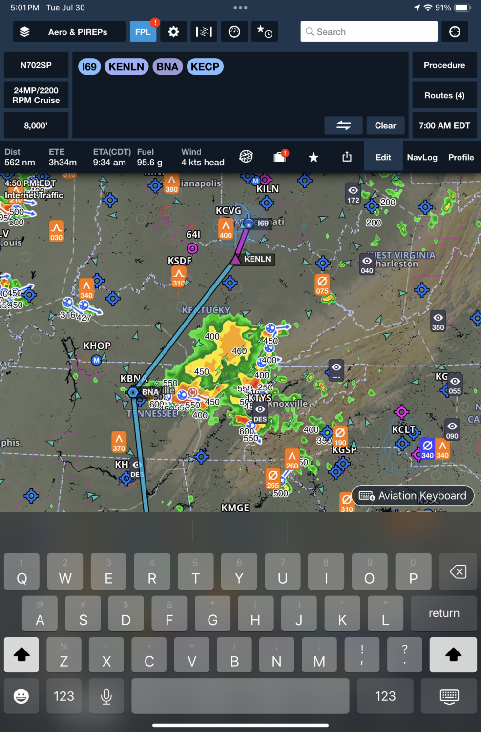 ForeFlight adds new aviation keyboard - iPad Pilot News
