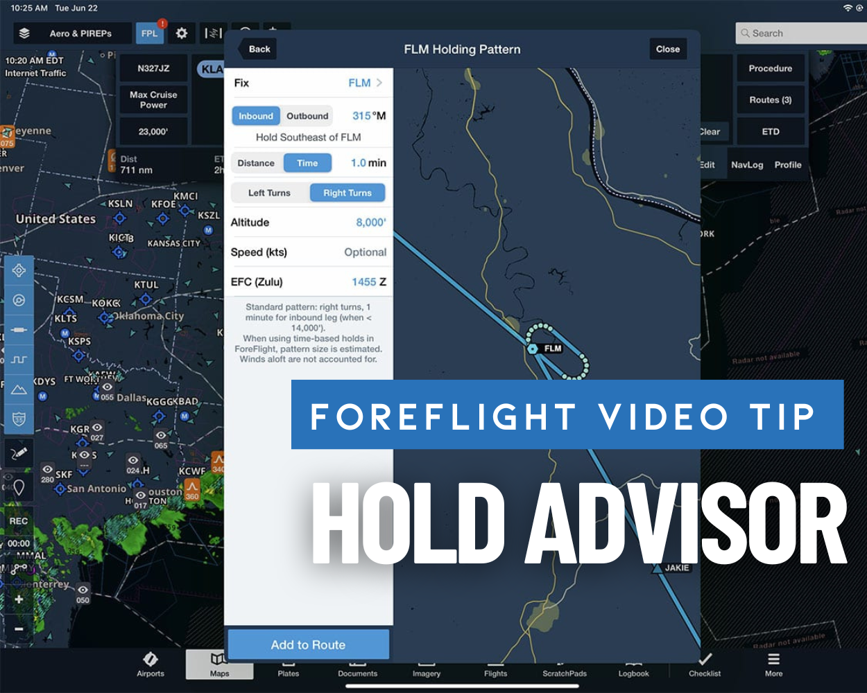 ForeFlight Video Tip: Entering a Hold with Hold Advisor - iPad Pilot News
