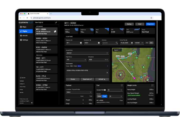 Garmin brings powerful flight planning tools online with Garmin Pilot ...