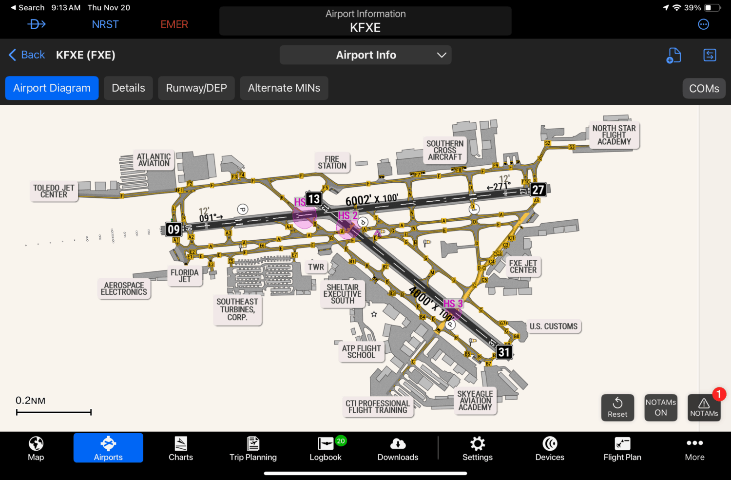 Garmin Pilot adds graphical NOTAMs to SmartCharts - iPad Pilot News