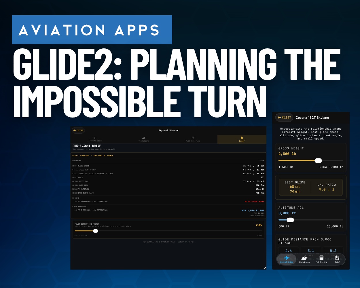 Glide2 app review: planning the impossible turn before takeoff : iPad ...